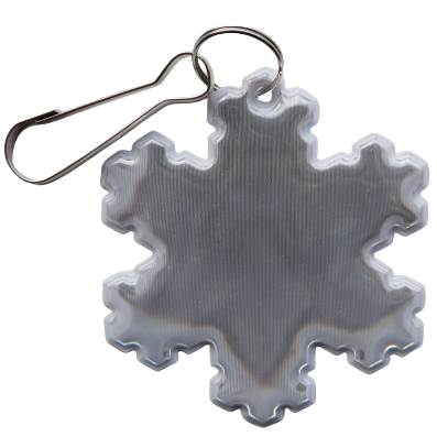 Soft White Snowflake Safety Reflector – C Me Pedestrian Reflectors