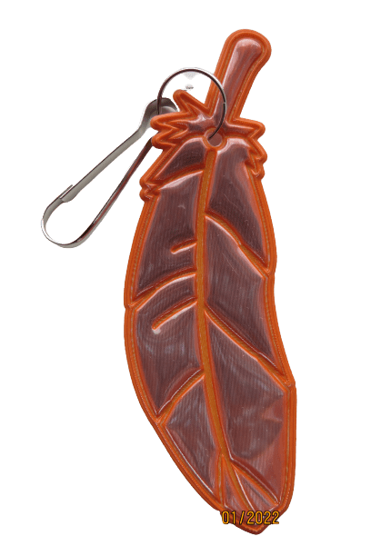Soft Orange Feather Reflector – C Me Pedestrian Reflectors